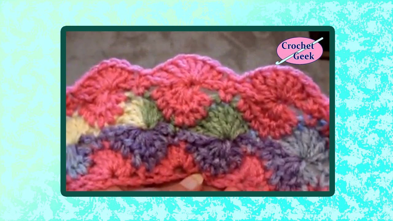 Crochet Round Shell Catherines Wheel Harlequin Stitch Double