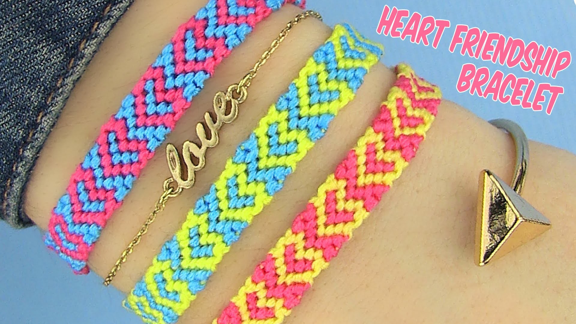 DIY Heart Friendship Bracelets