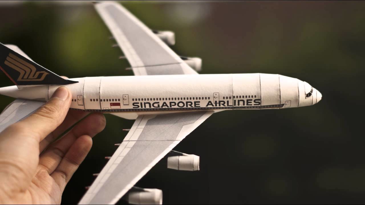 Paper Replika, Papercraft Singapore Airlines Airbus A380, My Crafts and ...