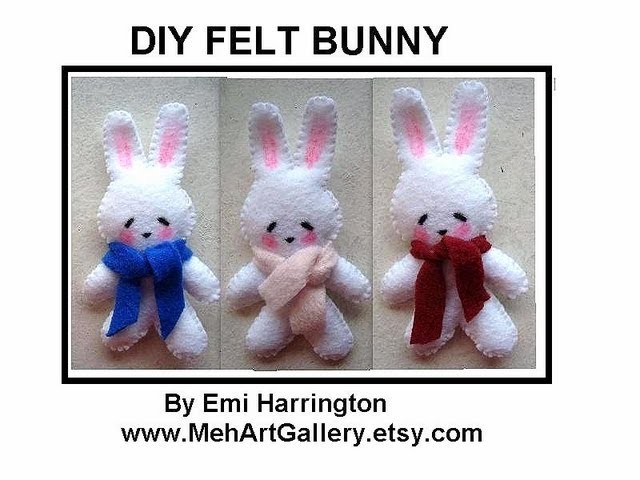 DIY FELT BUNNY, sewing pattern, free download DIY FELT BUNNY, sewing pattern, free download