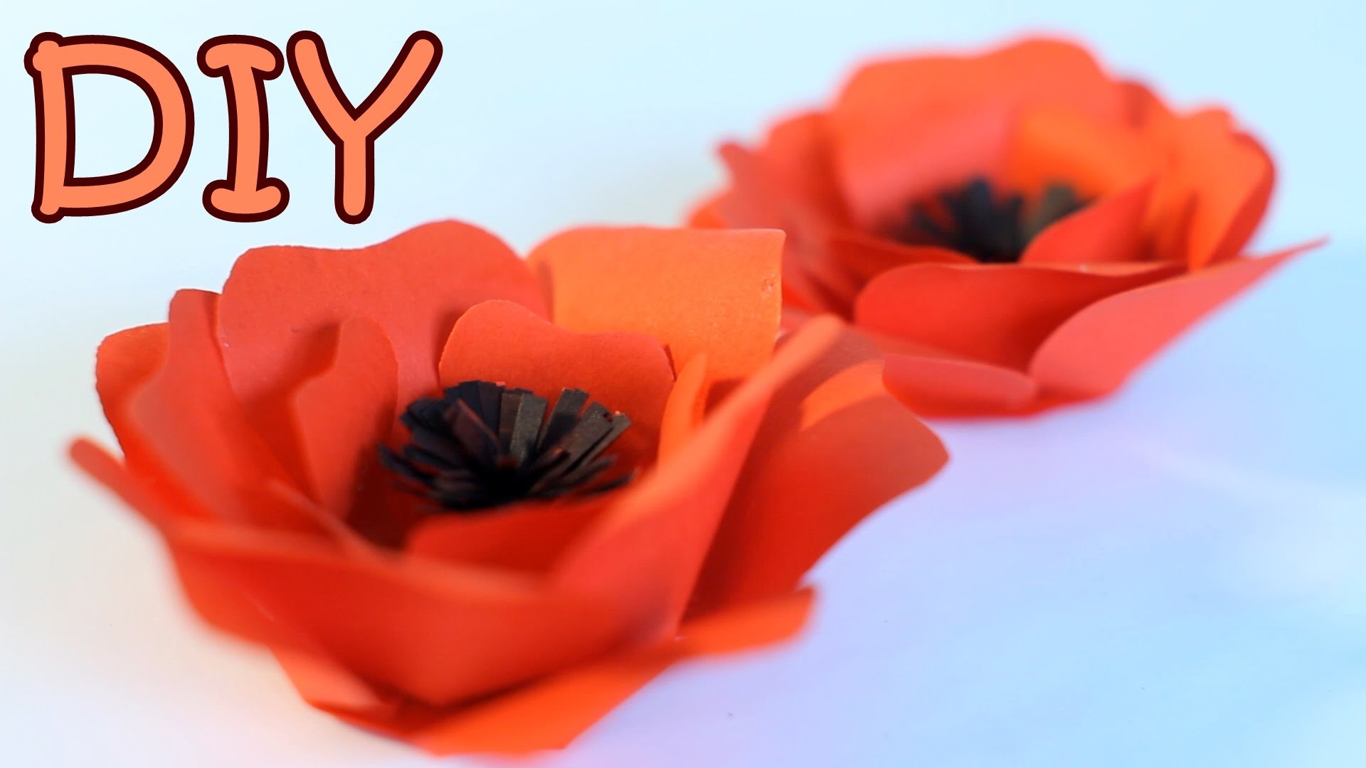 DIY Paper Poppy Flower How To Make A Poppy From Paper
