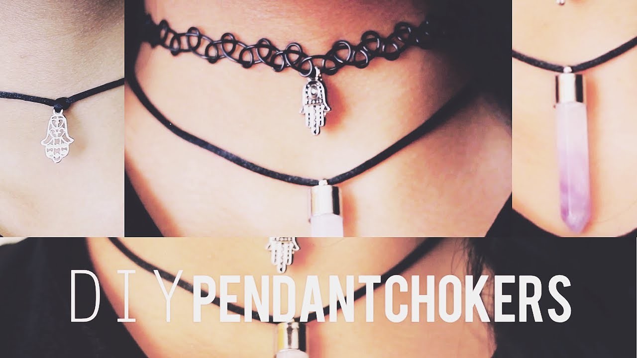 DIY Pendant Chokers diy-pendant-chokers