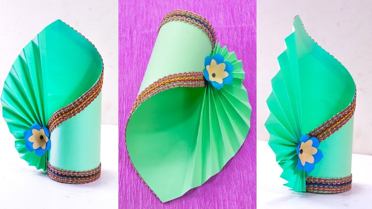 How To Make A Flower Vase At Home Simple Paper Craft Making Paper