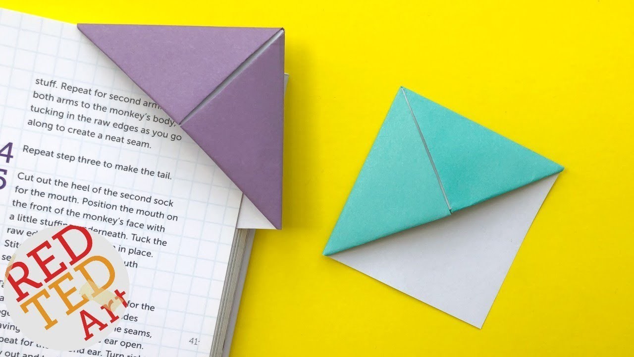 Easy Origami Bookmark Corner How To Make A Corner Bookmark DIY
