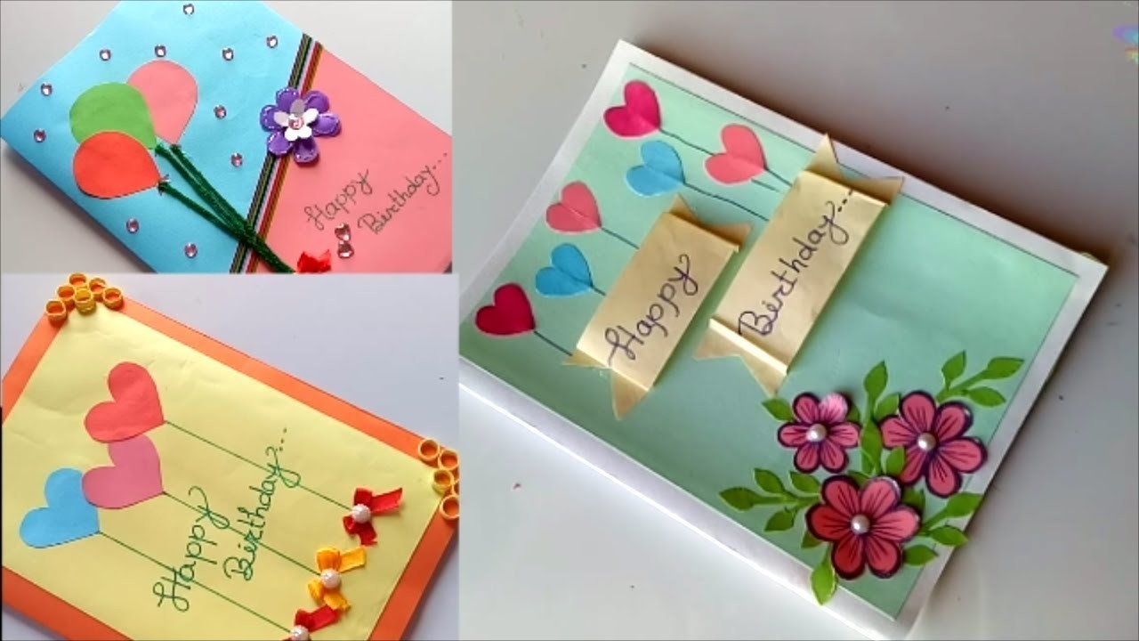 Beautiful Handmade Birthday Card Idea DIY Greeting Cards For Birthday 