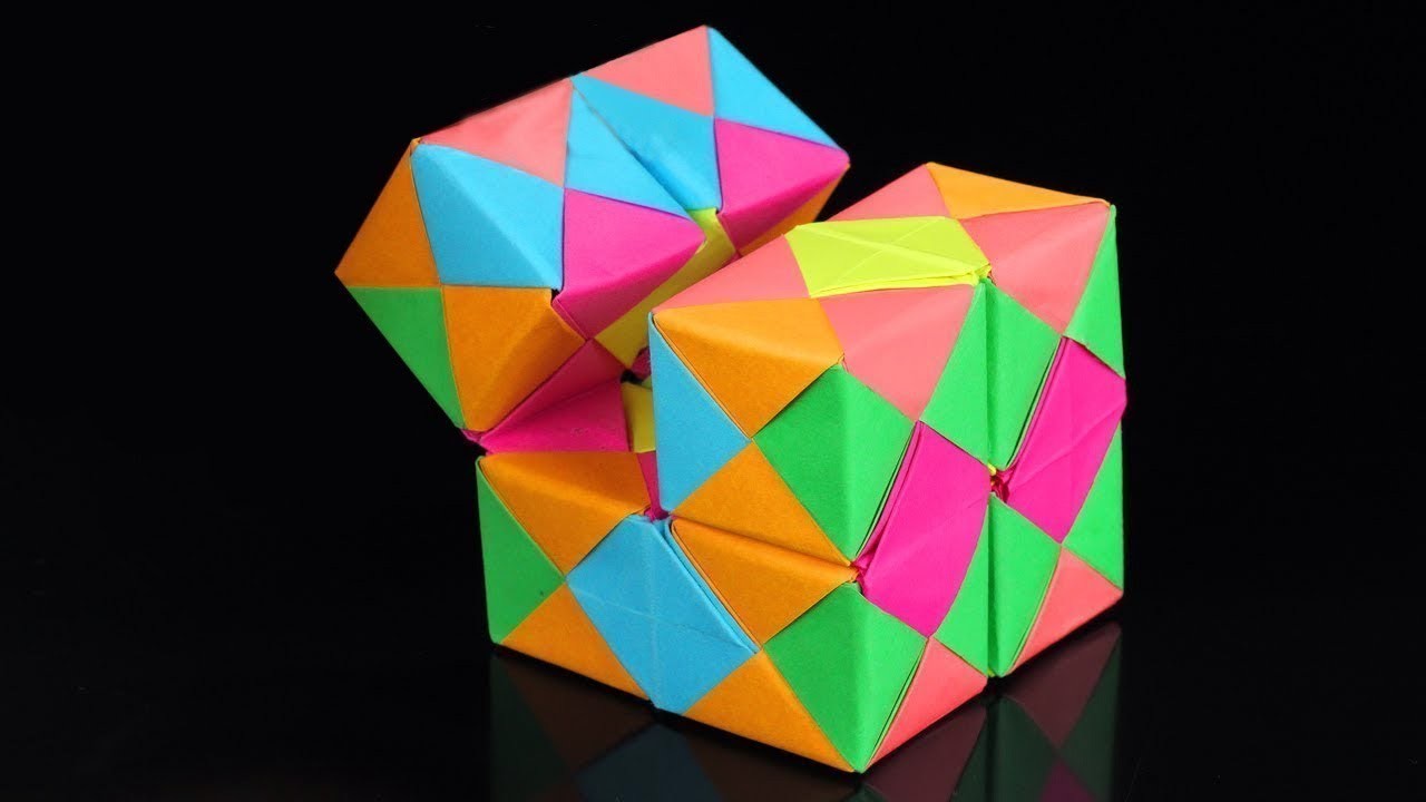 How To Make A Paper INFINITY CUBE Origami Infinity Cube Diy Paper