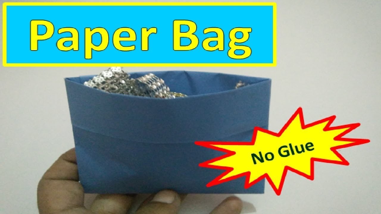 How To Make A Paper Bag Without Glue Origami Bag TukkuTV