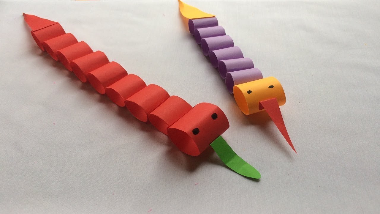 How To Make A Paper Easy Snake Paper Craft Art How To Make An Origami Snake