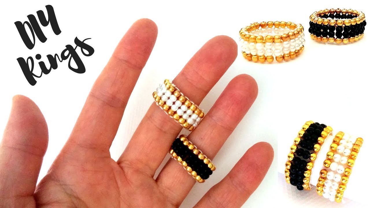 10 Minutes DIY Ring Beaded Rings For Beginners Ring Making Tutorial