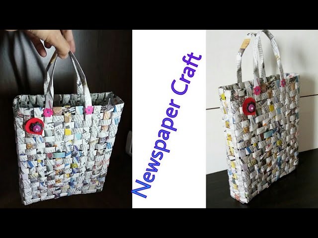 How To Make Paper Bag With Newspaper Ll Paper Bag Ll Best Out Of Waste Ll Newspaper Craft Idea