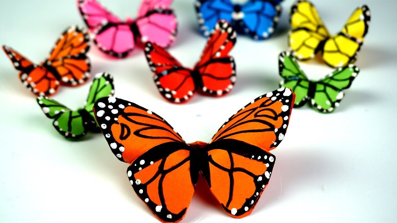 How To Make Paper Butterflies Easy Paper Butterfly Origami Diy 
