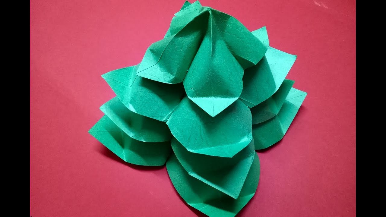 how-to-make-3d-paper-christmas-tree-very-easy-origami-3d-paper