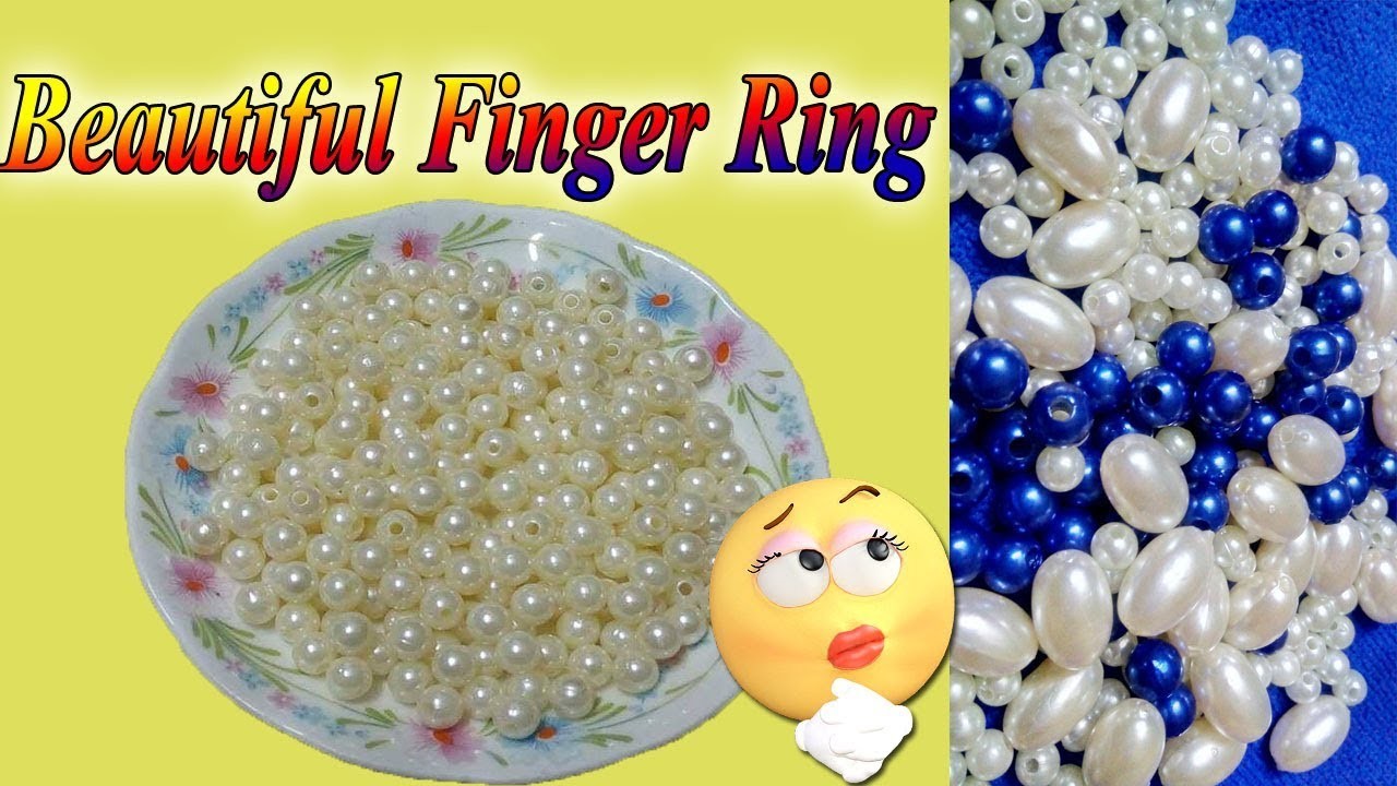 How To Make A Pearl Beaded Ring At Home Jewellery Making Diy DiyArtiePie
