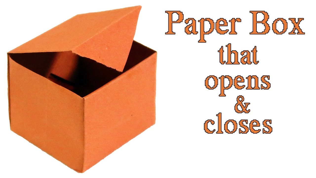 How To Make A Paper Box That Opens Closes very Easy 