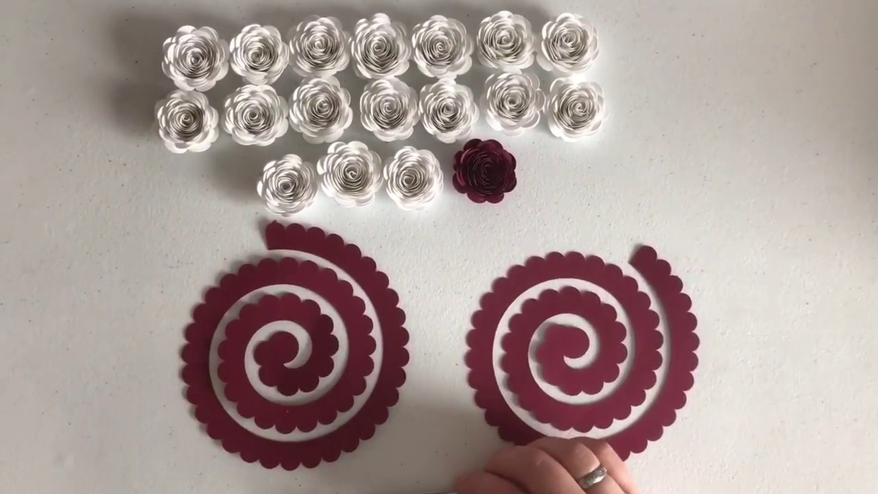 How To Make A Rolled Paper Flower With The Cricut How To Make A Rolled Paper Flower With The Cricut