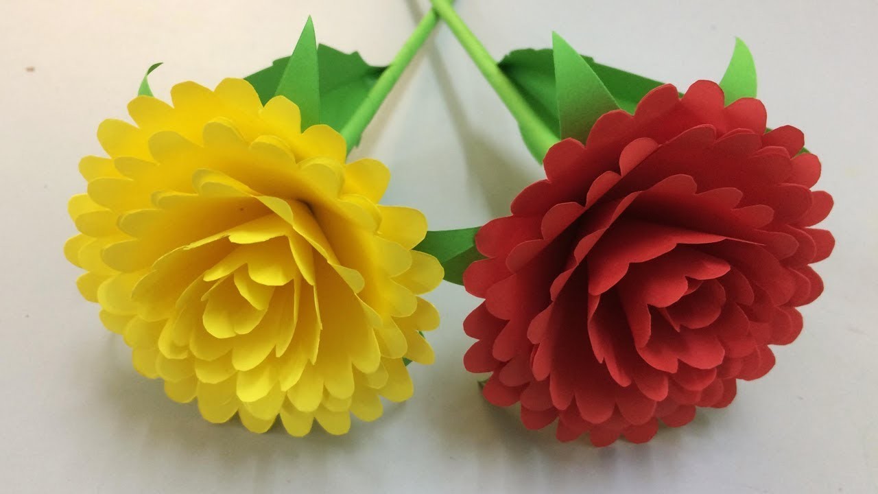 How To Make Beautiful Flower With Paper Making Paper Flowers Step By Step DIY Paper Flowers