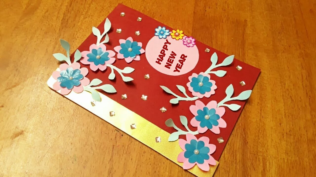 DIY New Year Greeting Card Making Ideas How To new Year Card 