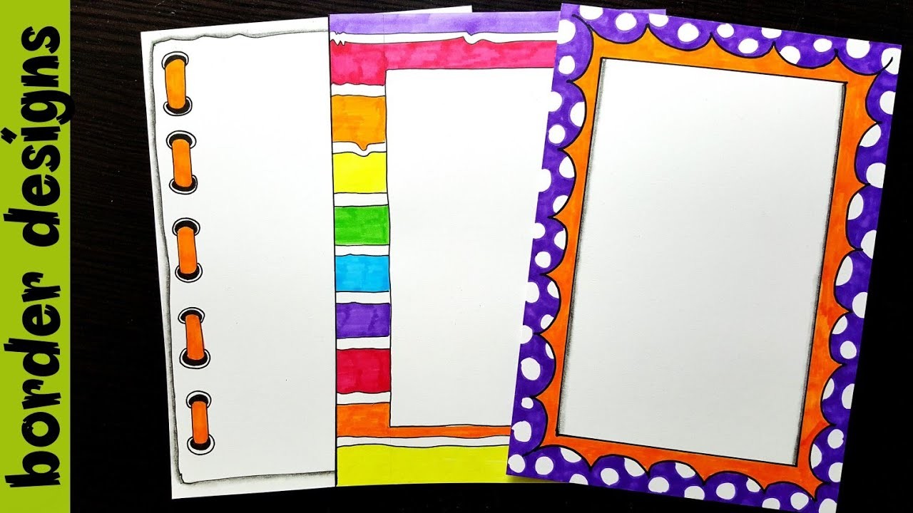 Border Design For Project Work In Chart Paper Kulturaupice