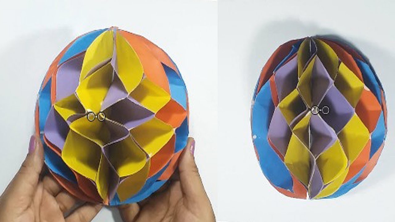 DIY Colorful Paper Honeycomb Ball Easy Paper Honeycomb Ball Make 