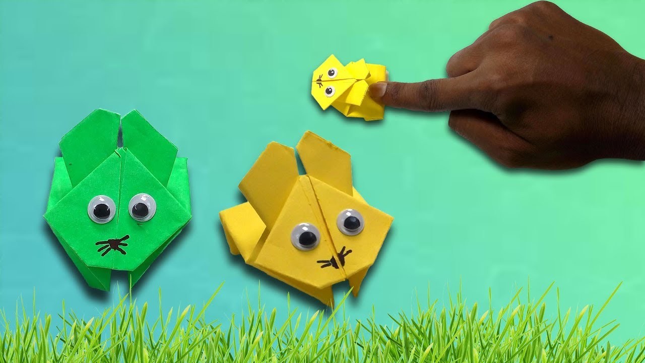 How To Make A Paper Jumping Rabbit Crafts Easy Origami Jumping Rabbit 