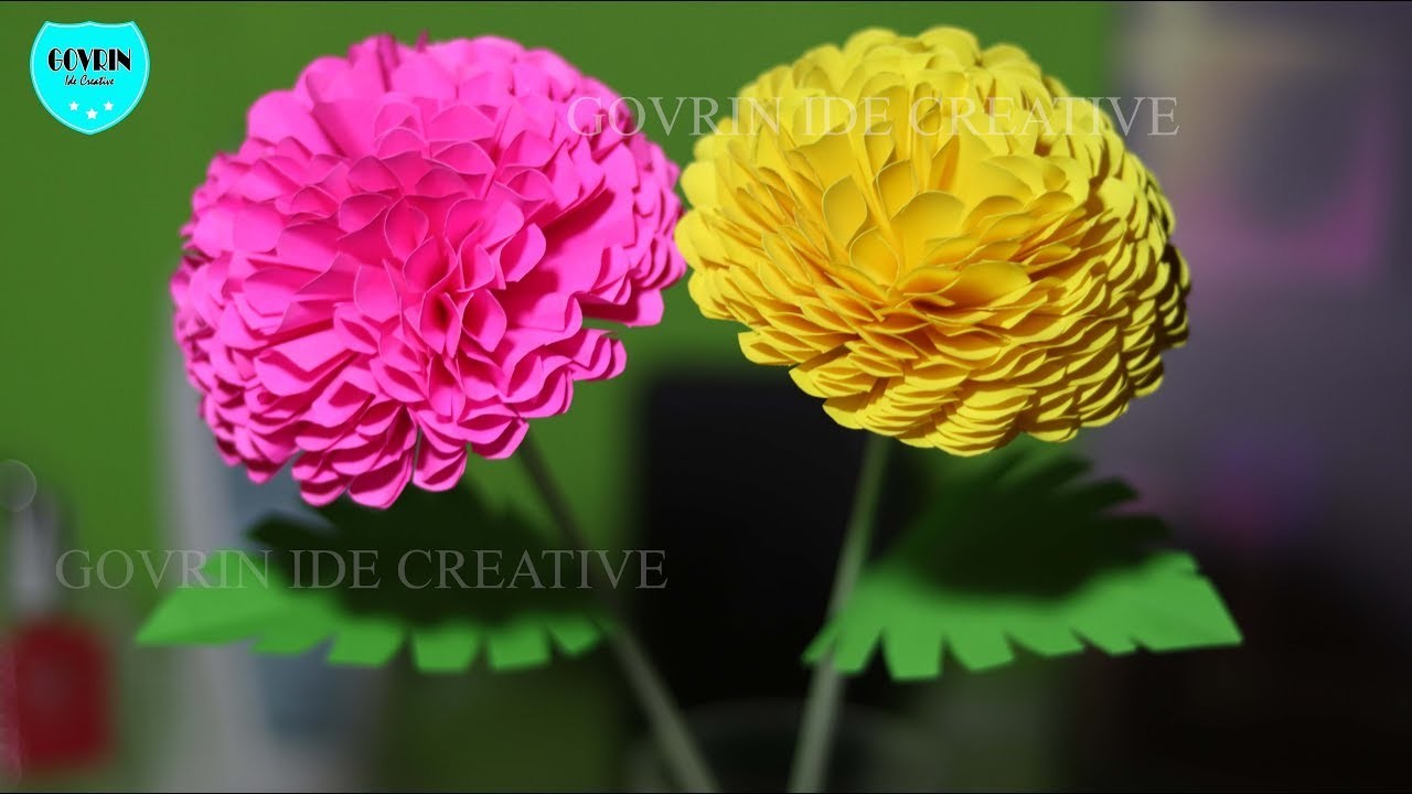 How To Make Round Paper Flower DIY Paper Craft Making Beautiful Flowers