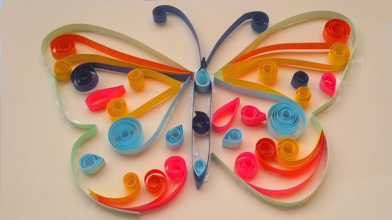 How To Make Butterfly With Quilling Paper Easy How To Make Butterfly