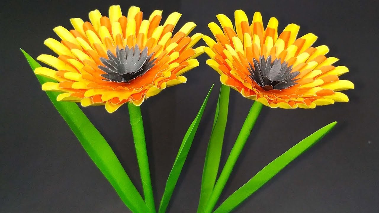 DIY Beautiful Paper Craft Stick Flower Idea Room Decoration Paper Flower Abigail Paper Crafts diy-beautiful-paper-craft-stick-flower-idea-room-decoration-paper-flower-abigail-paper-crafts