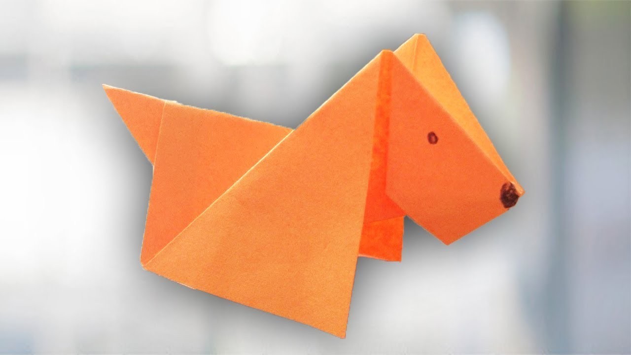 Dog How To Make A Dog With Paper Origami Animals Dog Out Of Paper 
