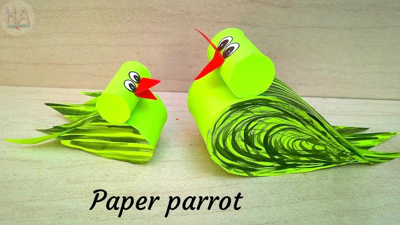 How To Make A Paper Parrot easy For Kids
