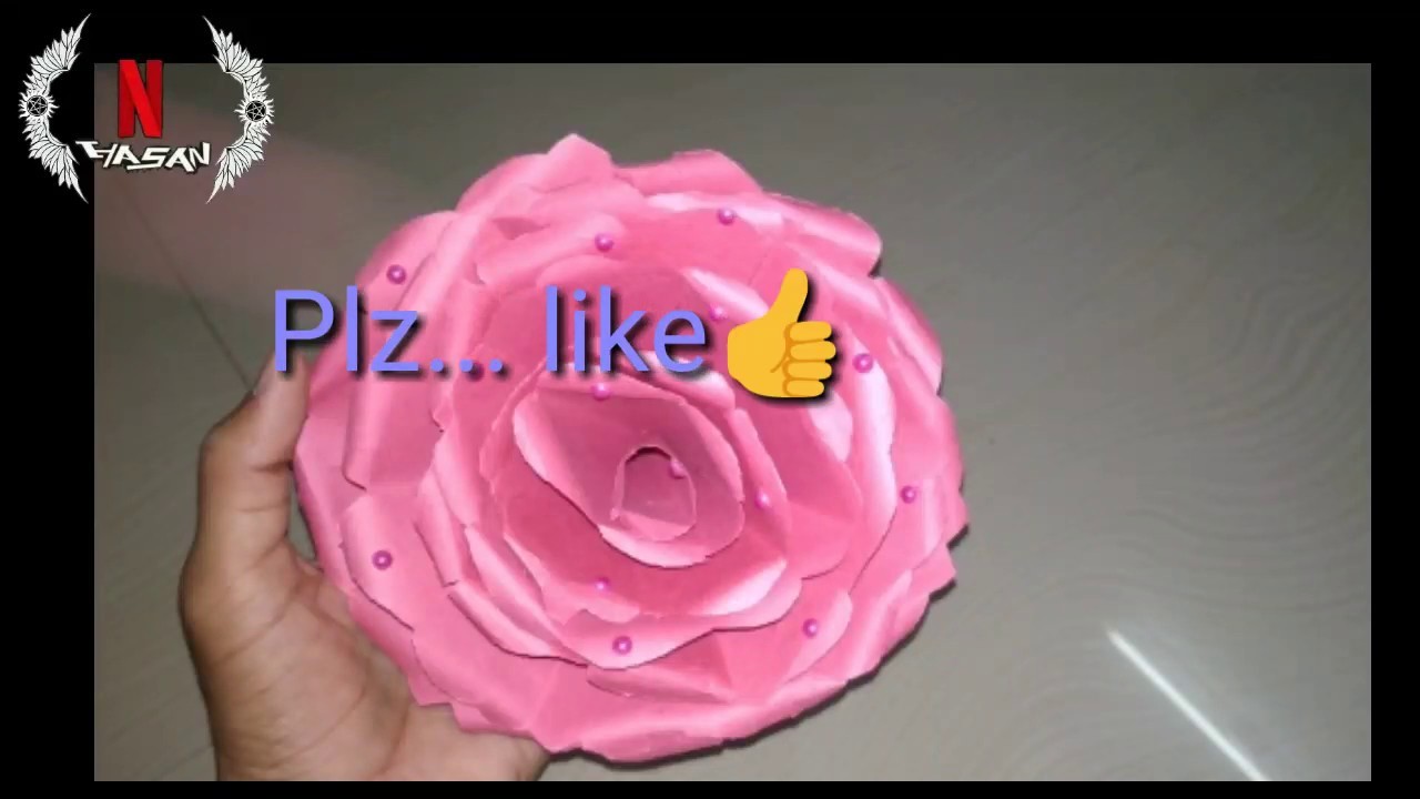 How To Make A Paper Rose Paper Rose Flower Craft