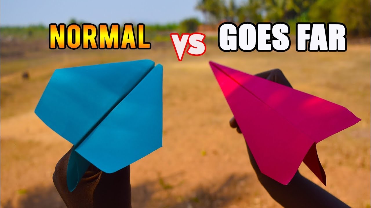 How To Make Paper Plane That Flies Far Normal Vs Going Far Airplane Origami how-to-make-paper-plane-that-flies-far-normal-vs-going-far-airplane-origami