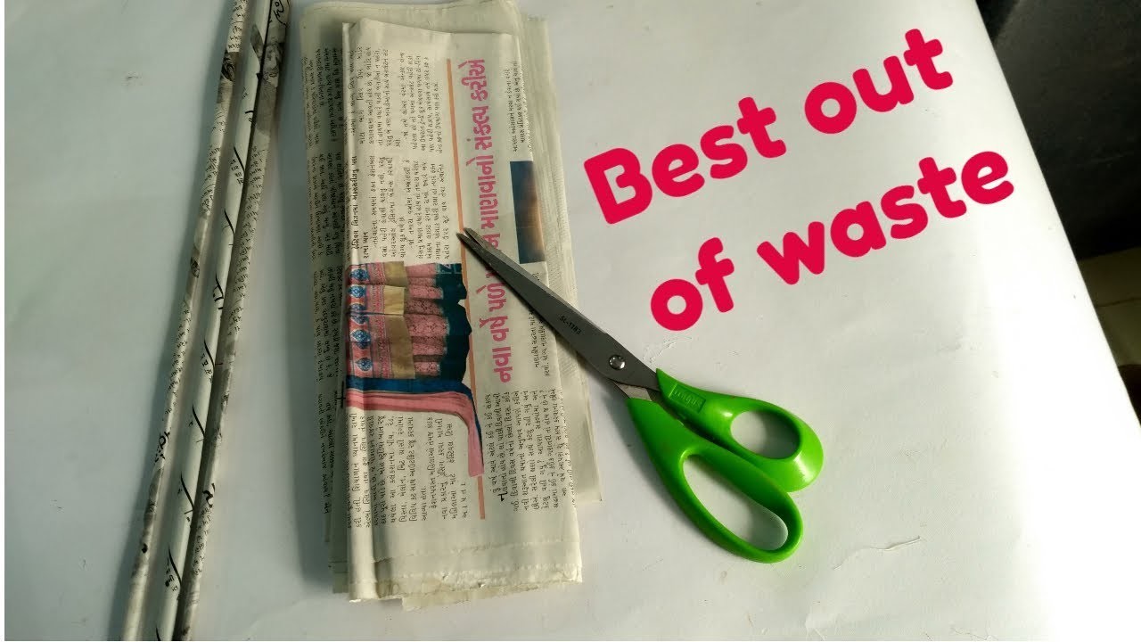 Newspaper Flower Vase Best Out Of Waste Paper Craft Ideas