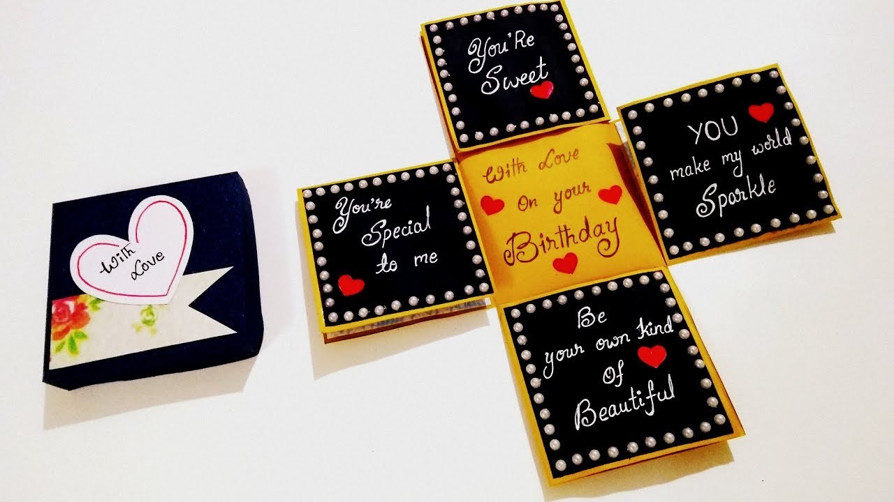Beautiful Birthday Card Idea Handmade Birthday Card Complete Tutorial