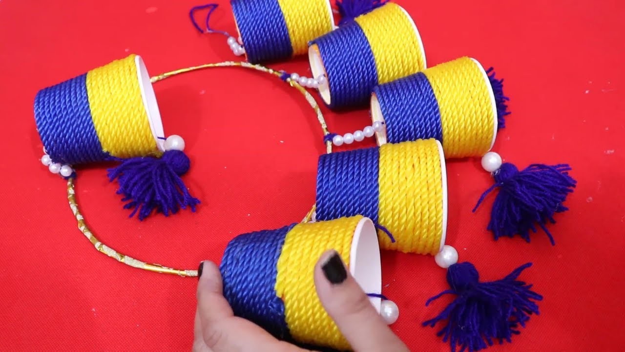 DIY Woolen Door Hanging Ideas How To Make Door Hanging Toran Woolen 