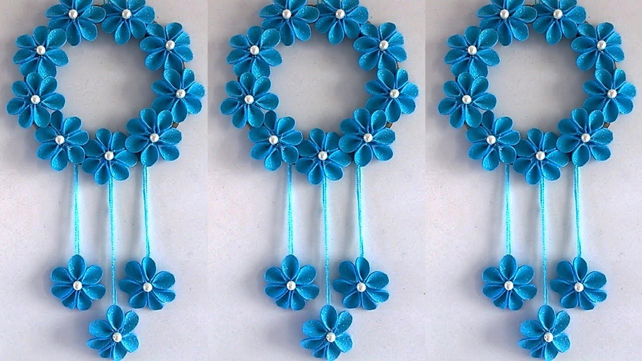DIY Easy Paper Flower Wall Hanging DIY ROOM DECOR 2019 Home Decorative Idea diy-easy-paper-flower-wall-hanging-diy-room-decor-2019-home-decorative-idea