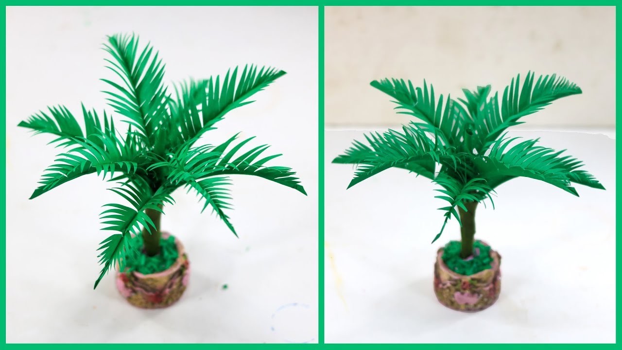 DIY How To Make A Coconut Tree For Room Decoration Amazing Craft 