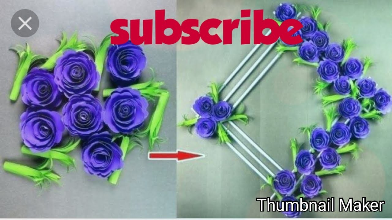 DIY Paper Flower Wall Hanging Sponsered By Paper Craft Ideas diy-paper-flower-wall-hanging-sponsered-by-paper-craft-ideas