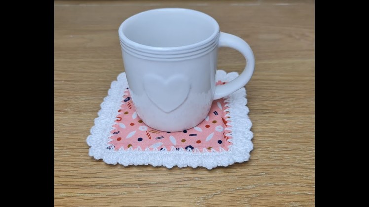 How To Make A Fabric Coaster With A Crochet Edging straight Into Fabric how-to-make-a-fabric-coaster-with-a-crochet-edging-straight-into-fabric