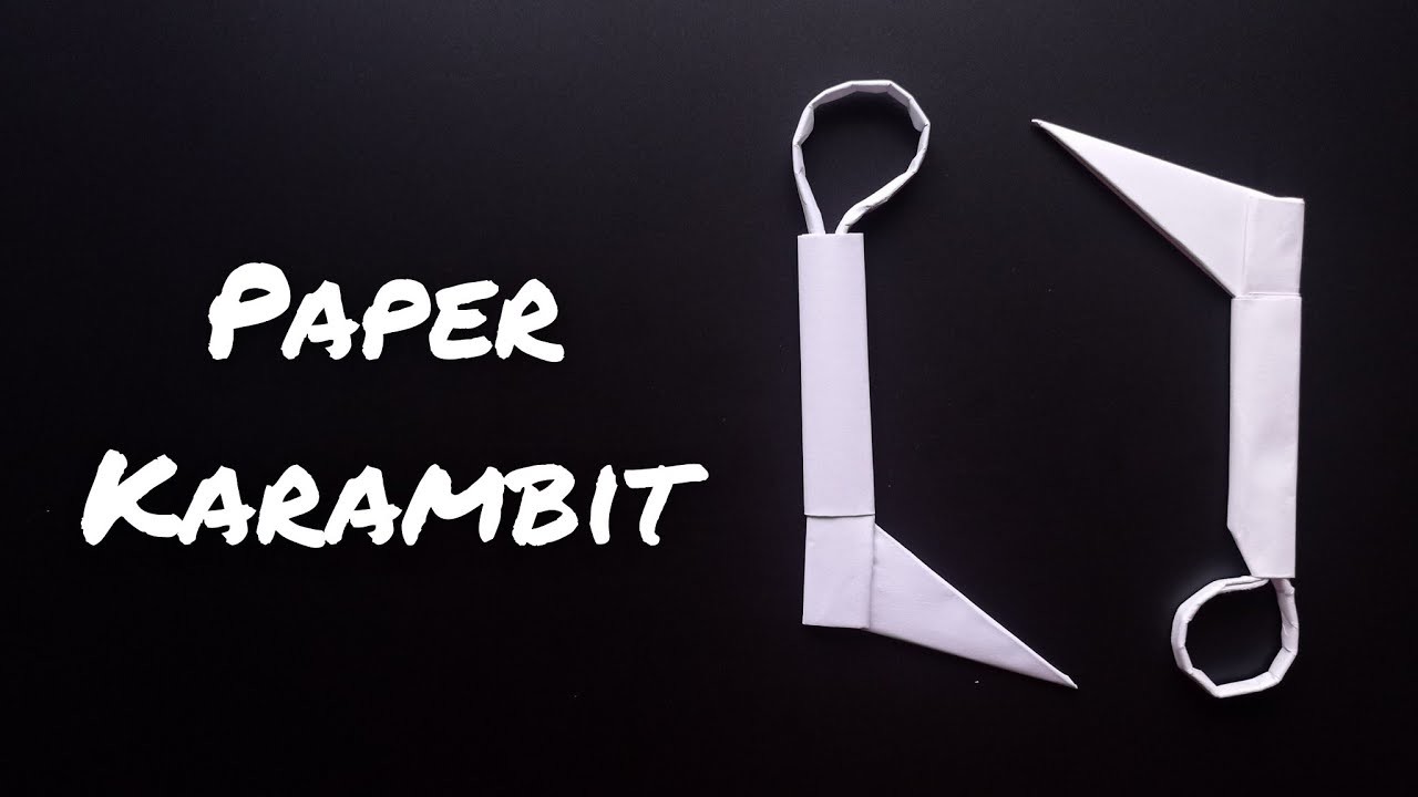 Paper Kerambit How To Make A Karambit From Paper Easy Origami Weapons 
