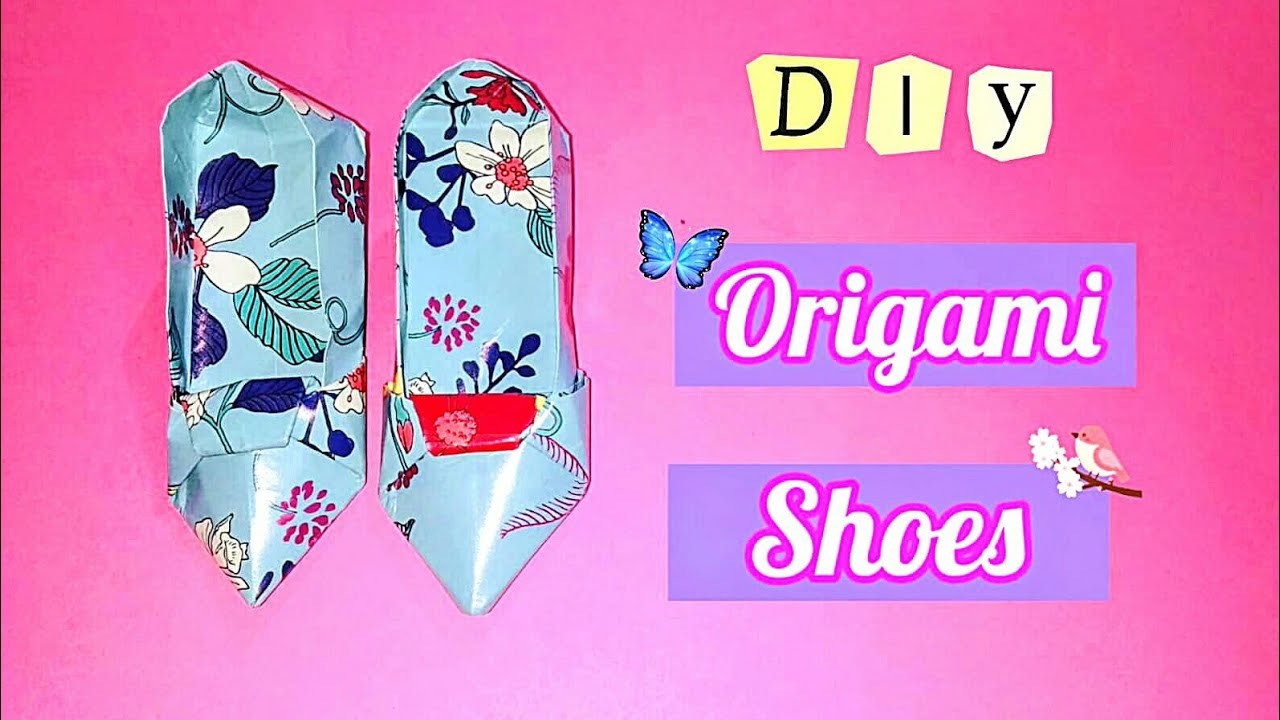 How To Make Paper Shoes Origami Shoes Paper Craft Easy Origami 