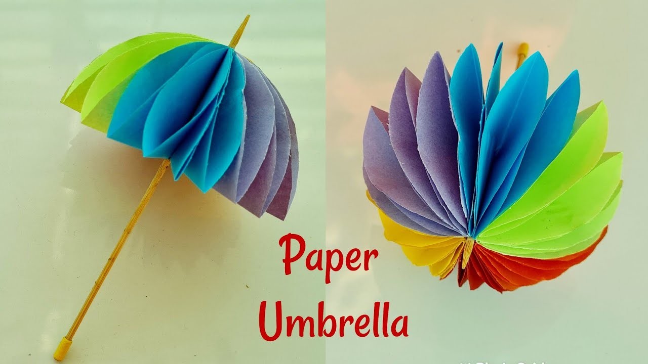 Easy Paper Umbrella, How To Make Umbrella, DIY Paper Craft, Diary Of Art Easy Paper Umbrella, How To Make Umbrella, DIY Paper Craft, Diary Of Art