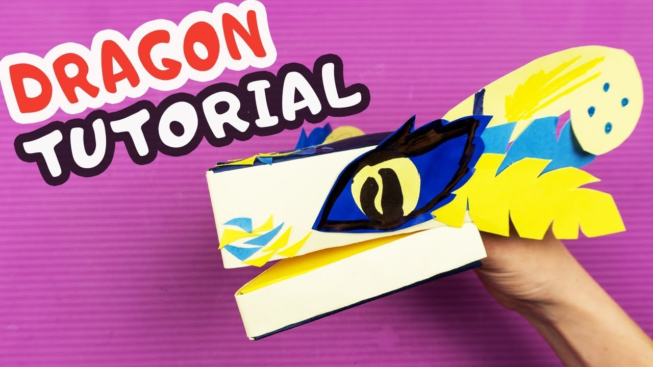 EASY DIY Paper Dragon Puppet TikTok How To Make A DRAGON PUPET EASY DIY 