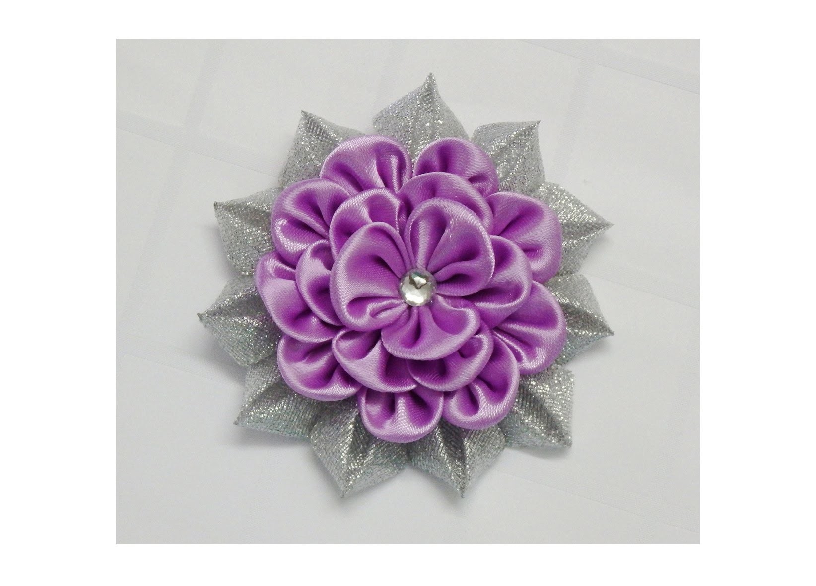 How To Make Kanzashi Flower Diy Ribbon Flowers Kanzashi Flores De Cinta