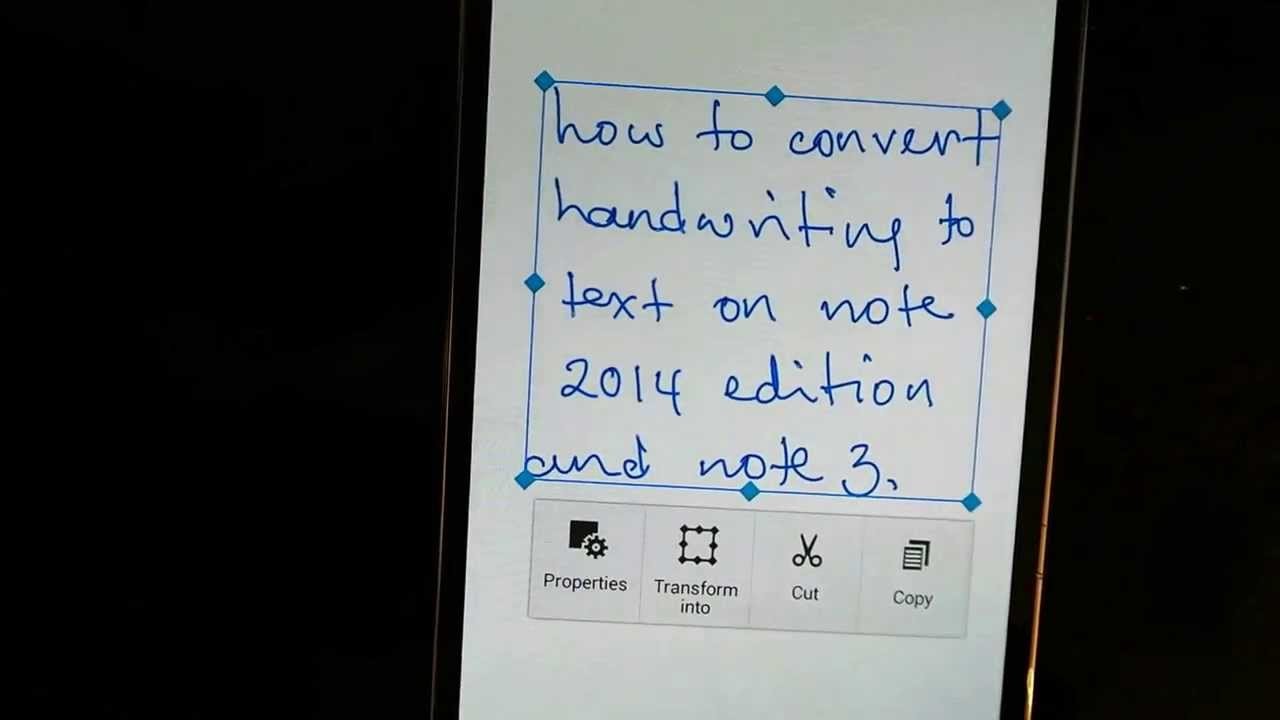 How To Convert Handwriting To Text On The New S Note App For Galaxy 