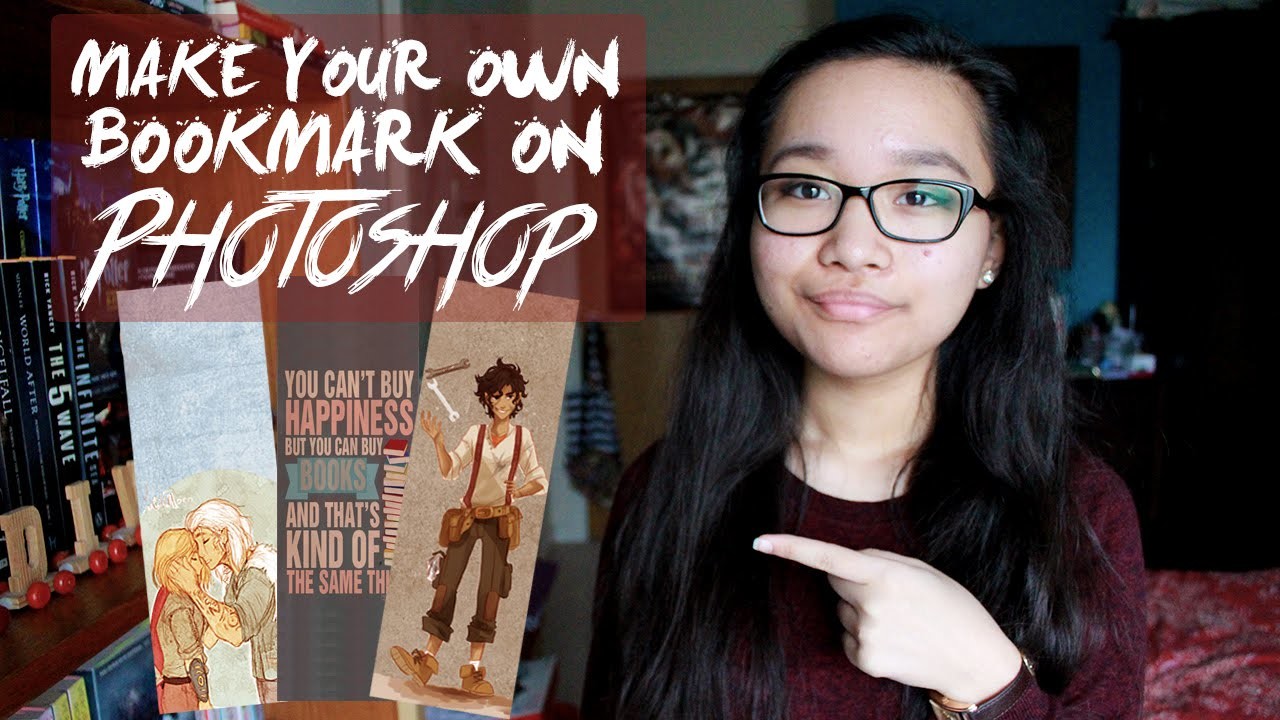 DIY HOW TO MAKE A BOOKMARK ON PHOTOSHOP