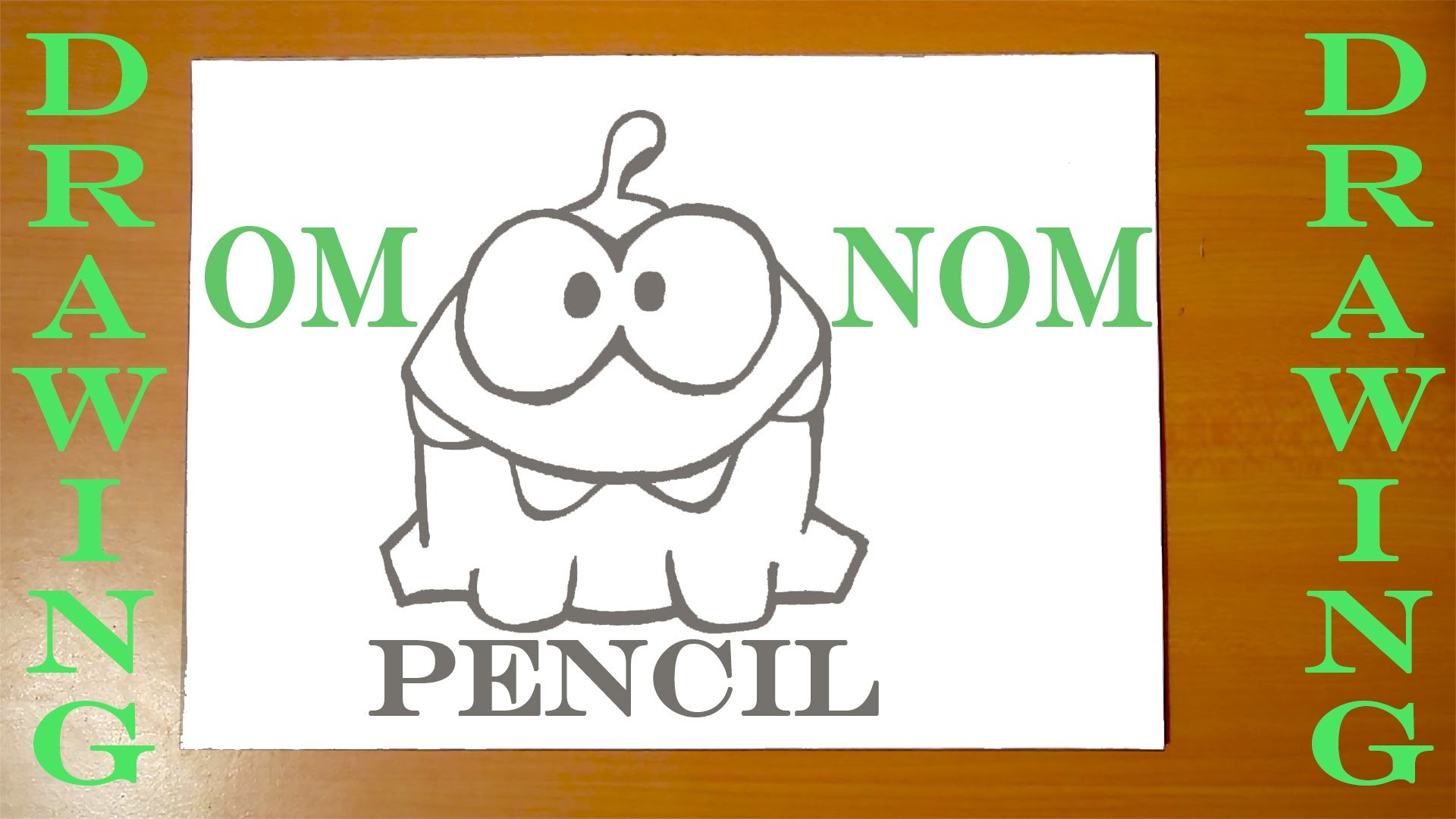 How to draw OM NOM from Cut the Rope Easy, draw easy stuff, PENCIL ...