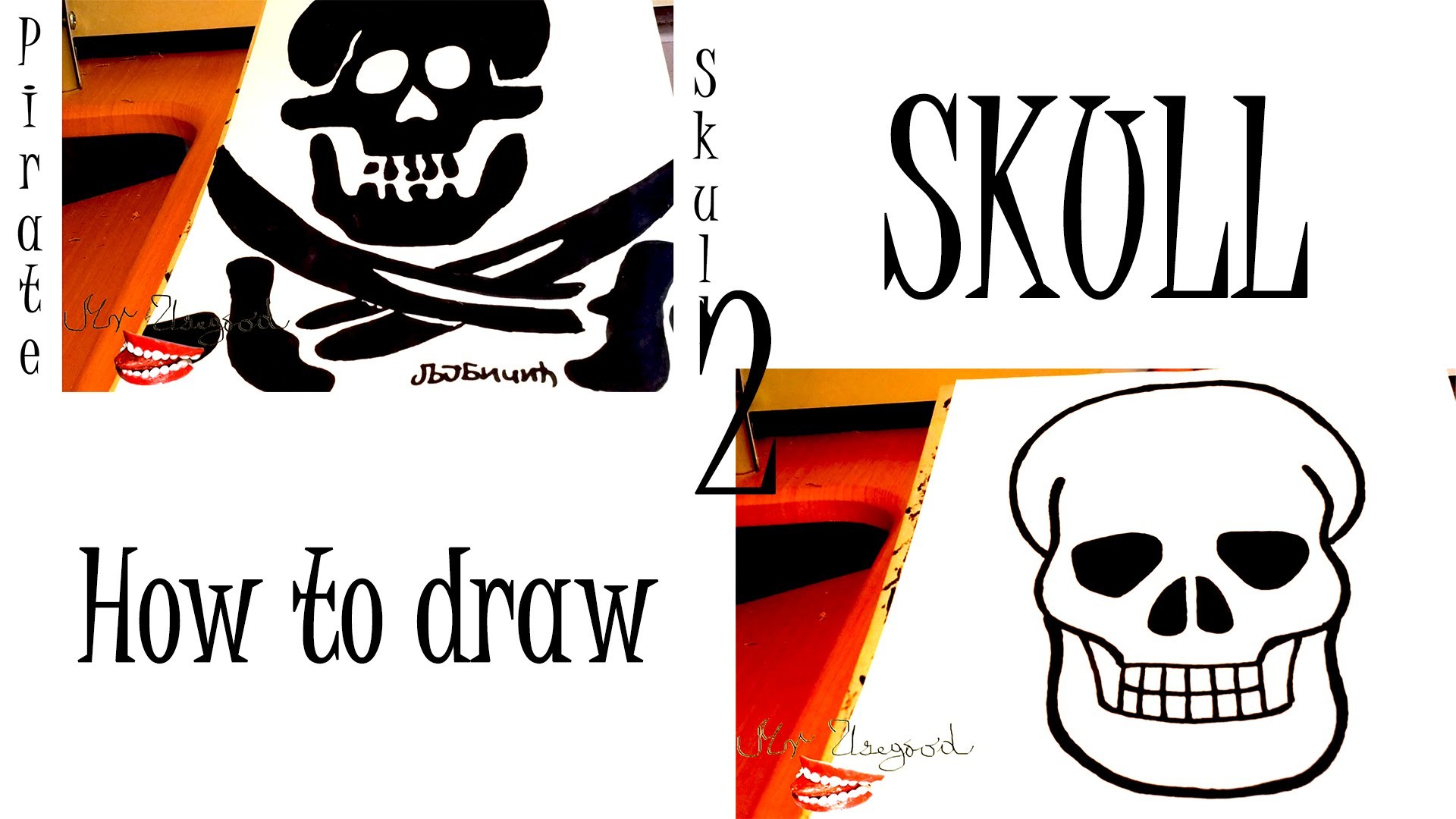 How To Draw A Skull And A Pirate SKULL Step By Step Easy For Beginners 