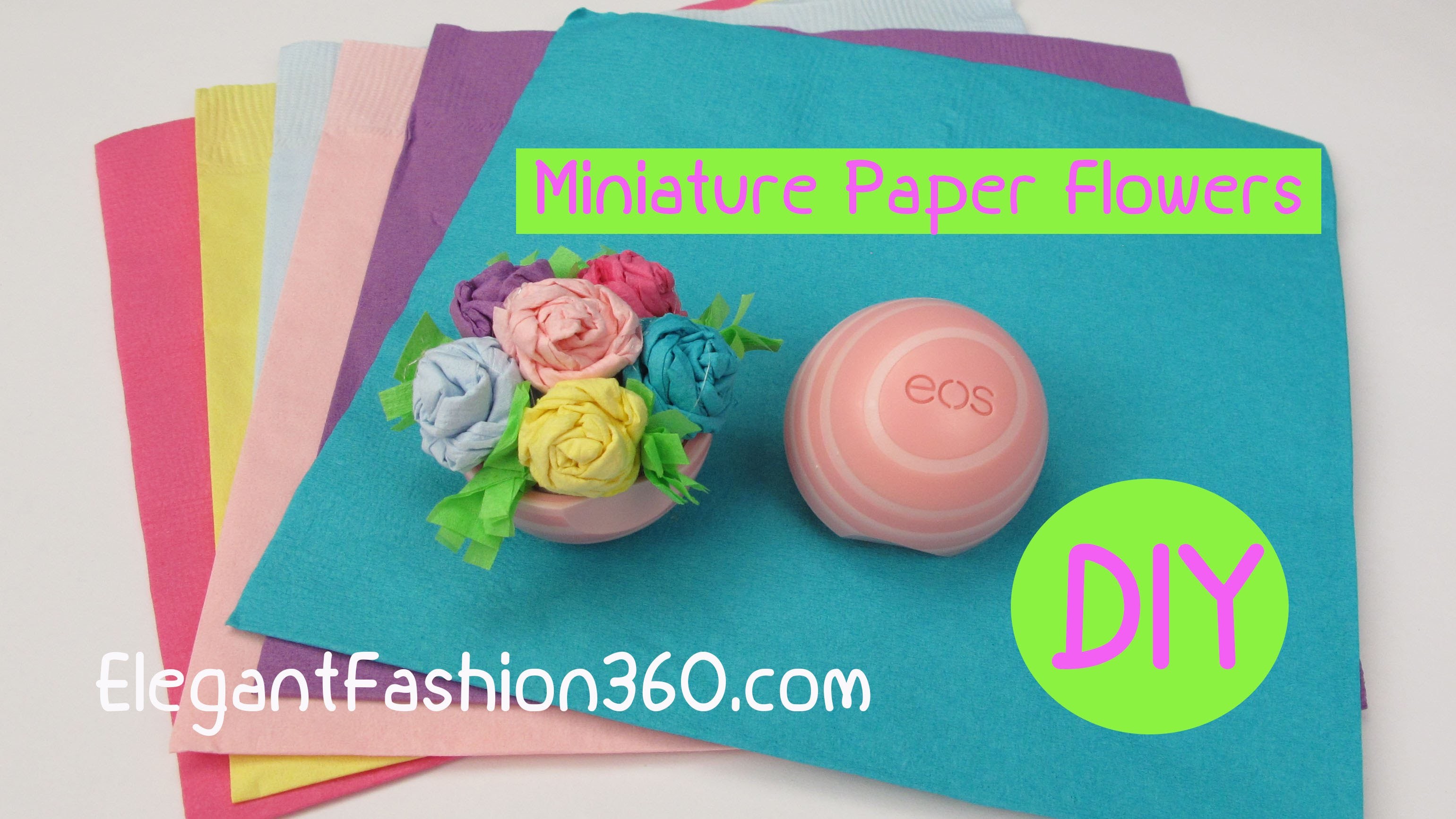 How To Make EOS Miniature Paper Flower Bouquet Dollhouse Valentines 