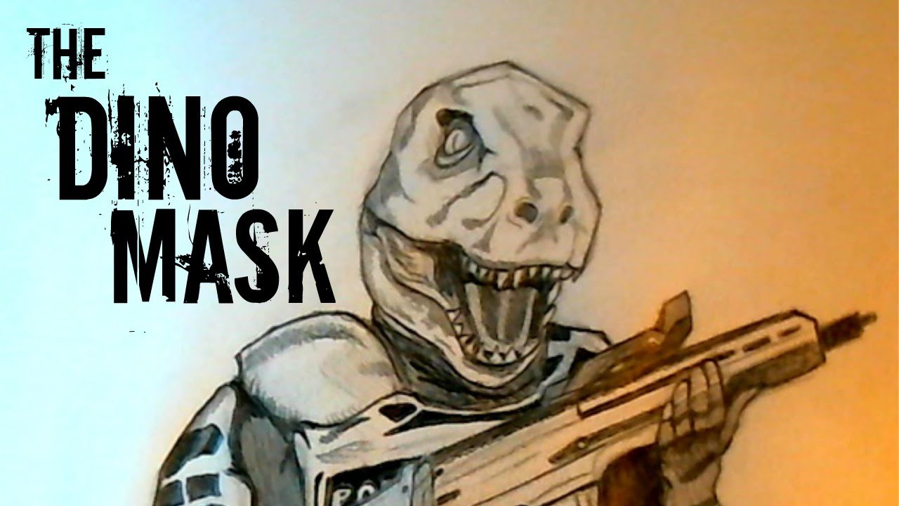 How To Draw The Dino Mask From Battlefield Hardline