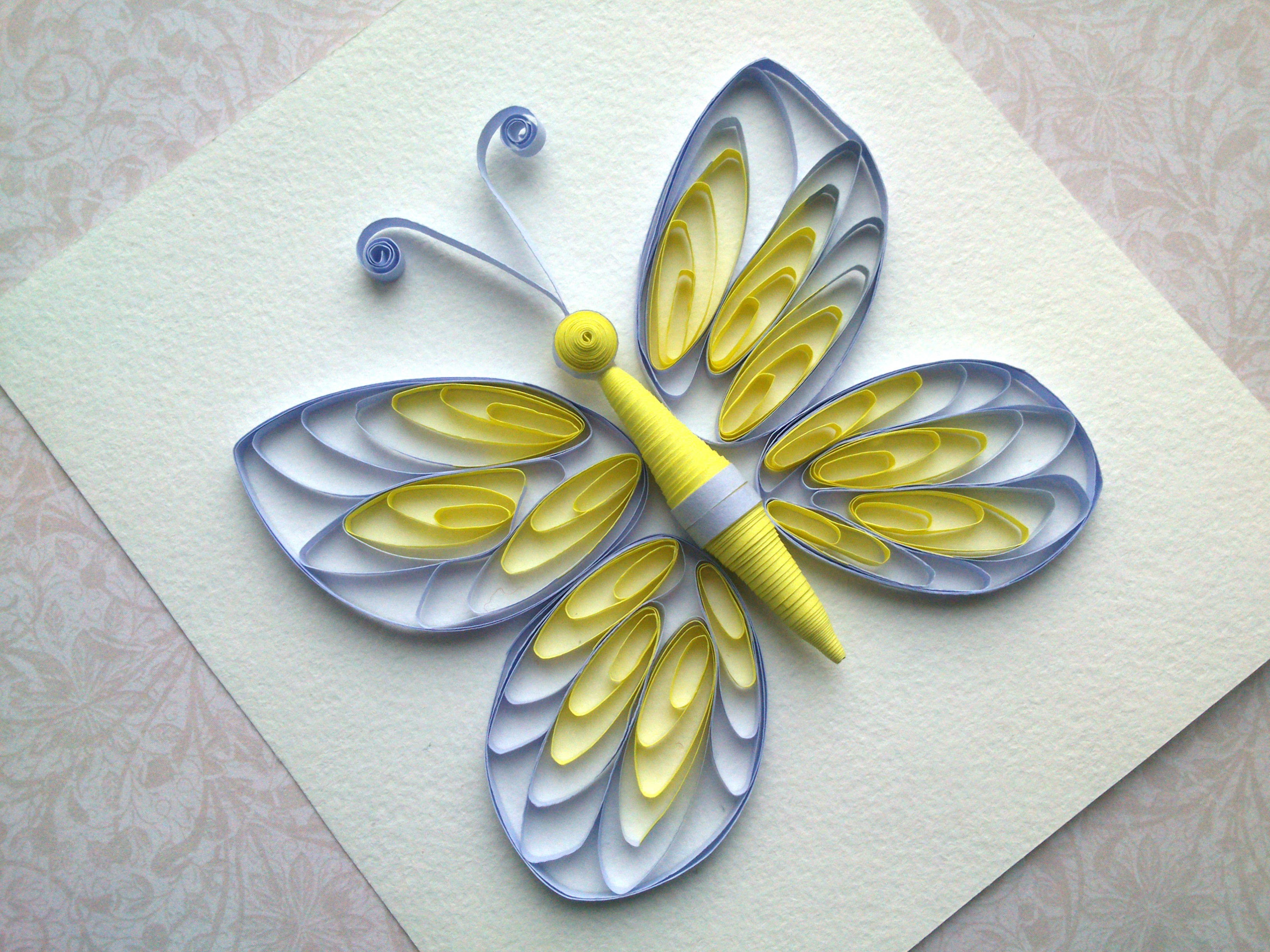 Quilling Instructions How To Make Quilling Butterfly With Comb 